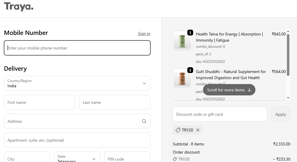 10% Traya Coupon Code + 20% Off 2026 | couponsly.in